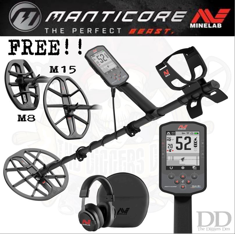 Manticore Metal Detector With FREE M8 and M15 Coils – The Diggers Den LLC
